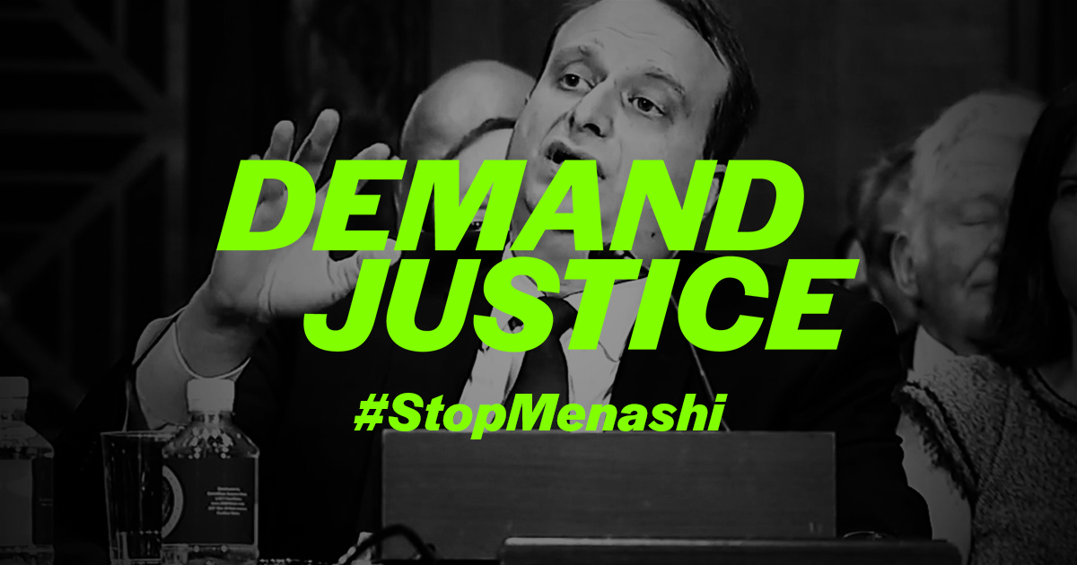 Stop Menashi - Demand Justice